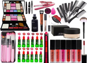 SUBHMUN FACE MAKEUP COMBO EYESHADOW PALETTE & HAIR STRAIGHTENER & 10 ...