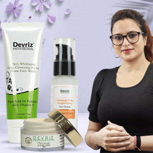 DEVRIZ PROFESSIONAL Skin Brightening Day Serum & Night Cream With Face ...