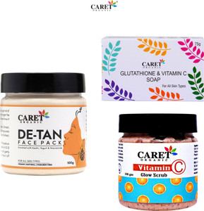 Caret Organic De-Tan Facepack And Glutathione & Vitamin C soap ...