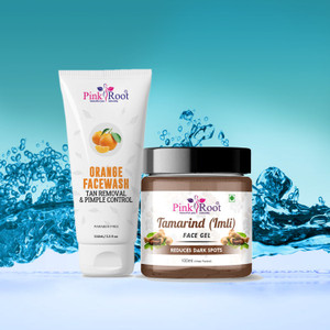 PINKROOT Tamarind Face Gel 100gm with Orange Facewash 100gm Price in ...