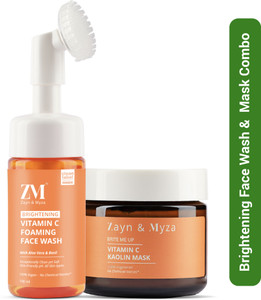 ZM Zayn & Myza Vitamin C Foaming Facewash & Kaolin Face Mask Combo ...
