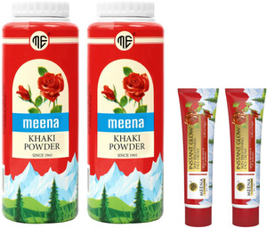 MEENA ELEMENTS Khaki Powder 125g x2 For Skin Brightening & Instant Face ...