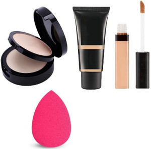 NADJA 2 IN 1 COMPACT, FOUNDATION, LIQUID CONCEALER & SPONGE BEST COMBO ...