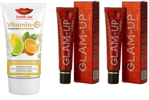 DOUBLE LIPS Glam up Cream Pack of 2 With Face Care Soap Free Vitamin C ...