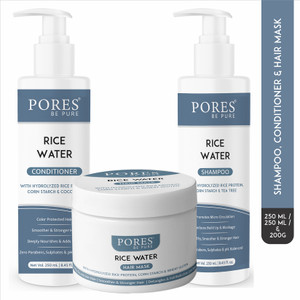 PORES BE PURE Rice Water Shampoo + Conditioner With Rice Water Hair ...