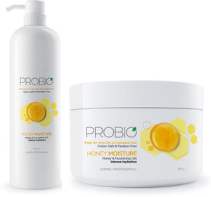 Godrej Professional Probio Honey Moisture Shampoo(1000ml) and Mask ...
