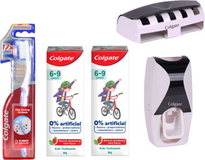 Colgate slim soft 17x toothbrush 1 Pc+Kids Anticavity Toothpaste 6-9 ...