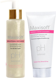 Maxisoft Brightening Face Wash 100 ml with Fairness Cream For Women 50 ...