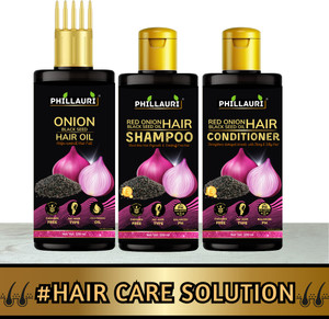 Phillauri Red onion Hair Oil(100 ml), Shampoo(100ml), Conditioner(100ml ...