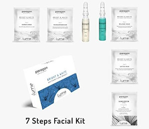 Paragon Bright & White 7 Step Facial Kit, Face Cleanser Pack Price in ...