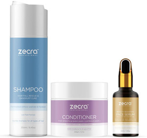 Zecra Combo of Natural Shampoo, Conditioner & Face Serum Price in India ...