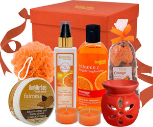 BodyHerbals Energising Orange Essentials Spa Hamper For Ultimate Bath ...
