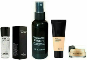 GLAMLER Pre Prime Primer, Fixer, Matte + Poreless Liquid Foundation ...