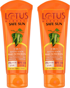 LOTUS HERBALS Sunscreen - SPF 50 PA+++ Safe Sun 3 In 1 Tinted Daily ...