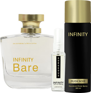 INFINITY Bare EDP Perfume 100ml, Musk Noir Deodorant 200ml, Gorgeous ...