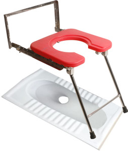 CLASORA Steel Heavy Duty Wall mounted Commode Stool & Shower Stool For ...