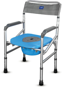 VISSCO Comfort 3 in 1 Foldable Commode Shower Chair | Without Castor ...
