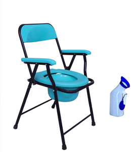 GREEN NATURE Commode Chair with bucket urine pot Commode Shower Chair ...