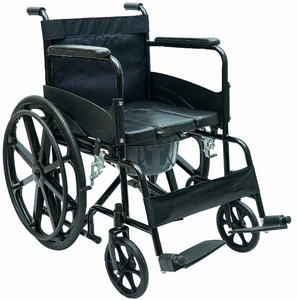 Avadh 2 in 1 Foldable Commode Wheelchair for Regular & Chassis and Rear ...