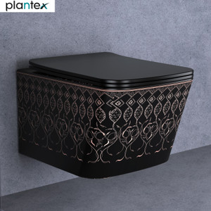 Plantex Ceramic Wall Hung Commode for Toilet/Rimless Western Commode ...