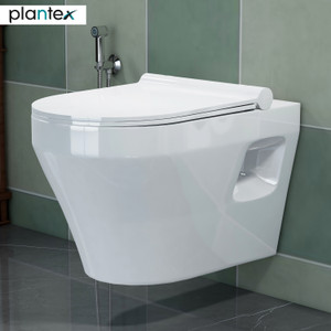 Plantex Commode for Toilet/Ceramic Western Commode/Wall Hung Commode ...