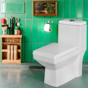 CARA MARK Floor Mounted Western Toilet with soft close sheet cover With ...