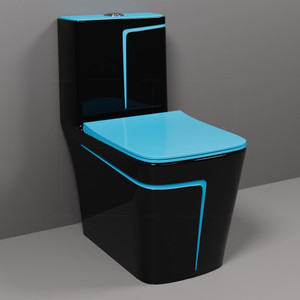 BRIZENTA BR1027 Black Ceramic S TYPE /Water Closet/Commode With Soft ...
