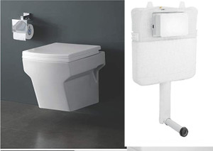 Joyo Cera Ceramic Water Closet Wall Mounted With Soft Seat Cover With ...