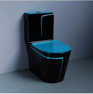 D O T Premium Quality C027 Premium Quality Shining Black commode with T ...