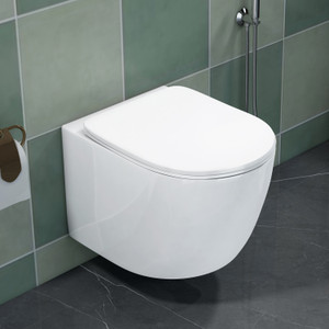 Plantex Ceramic Rimless Wall Hung Commode for Toilet/P-Trap Western ...