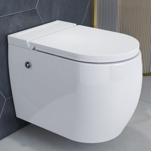 Plantex Ceramic Wall Hung Commode for Toilet/ P Trap Rimless Western ...