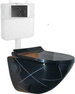 Bherunath Wall Mounted P Trap Commode With Soft Seat Cover Cistern ...