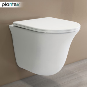 Plantex Commode for Toilet/Ceramic Wall Hung Commode/Rimless Commode ...