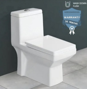 KRISS KROSS S Trap 9" Ceramic Western Toilet/Water Closet/Commode Wash ...