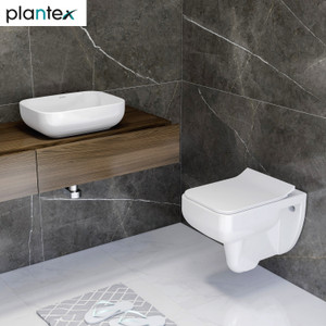 Plantex Ceramic Wall Hung Western Toilet/Tabletop Wash Basin/Commode ...