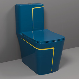 BRIZENTA BR1026 Royal Blue Ceramic S TYPE /Water Closet/Commode With ...