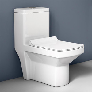 Plantex Commode for Toilet/Ceramic One Piece Toilet/Rimless Washdown ...
