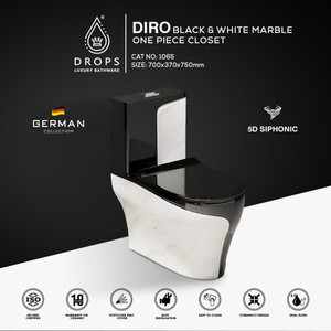 Drops Luxury Bathware DIRO Black&White Marble Cat No:1065 One Piece ...