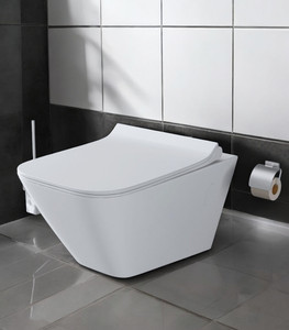 FootPrint Exim Ceramic Wall Hung Commode With Soft Close Toilet Seat ...