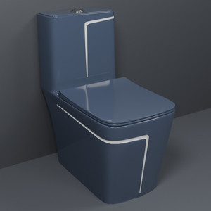 LILY C/T011 Premium Quality Shining Grey commode with White Finishing ...