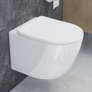 Plantex Ceramic Rimless Wall Hung Commode for Toilet/P-Trap Western ...