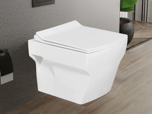 Sesto LUNAR Wall Hung Commode with Seat Cover, Fitting Rack bolt ...