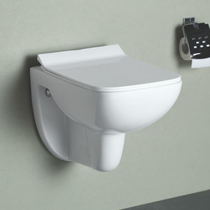 Ceramic Wall Hung/Wall Mounted Square Western Commode With Hydraulic ...