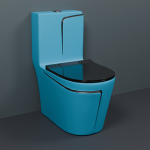 Skywinggranito 3013 Premium T Blue commode with Black Finishing Line ...