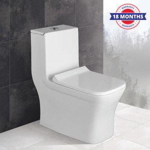 Glexero Premium Floor Mounted European Commode (P Trap Outlet From Wall ...