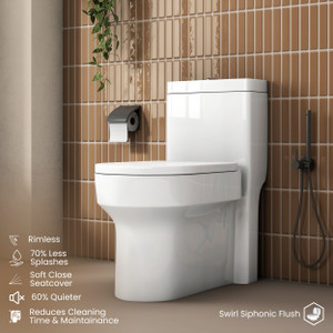 Eden Bath/ S TRAP 22cm OR 9inch/Floor Mount/ RIMLESS/ SWIRL SIPHONIC ...