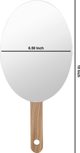 Victor Mirrors Oval Shape Wooden Handheld Beauty Mirror, Makeup Mirror ...