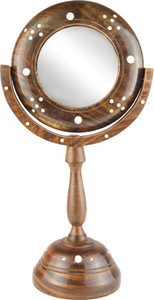 HopOffer Antique Fancy Handicraft Brown Wooden Mirror Stand, Best For ...