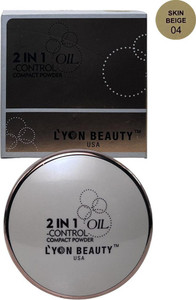 Lyon Beauty usa Oil Control compact Face Powder 2 In 1 Natural Beige ...