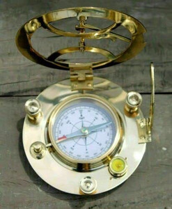 MSANUJELECTR Standard Instruments Sundial Nautical Brass Compass ...
